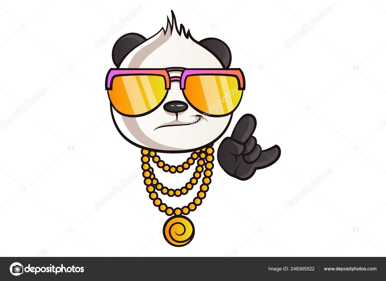 Gambar Kartun Vektor Kehidupan Preman Panda Yang Lucu Terisolasi Pada ...