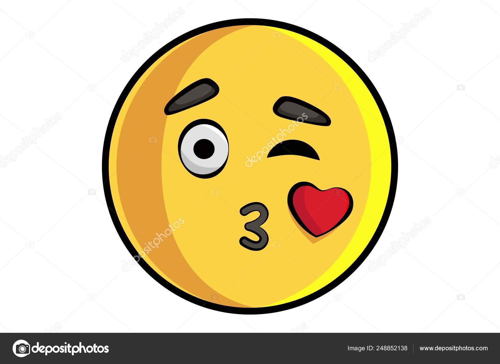 Beijo Animado Sorridente