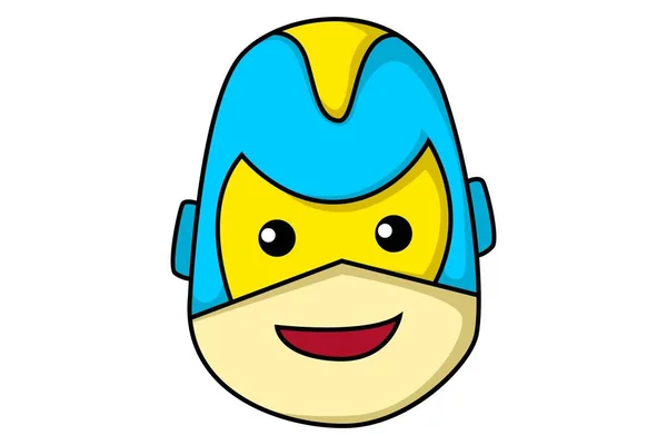 Vector Cartoon Illustration Laughing Robot Isolated White Background ...