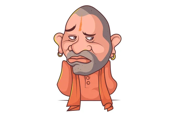 Vector Cartoon Illustration Cute Narendra Modi Isolated White ...