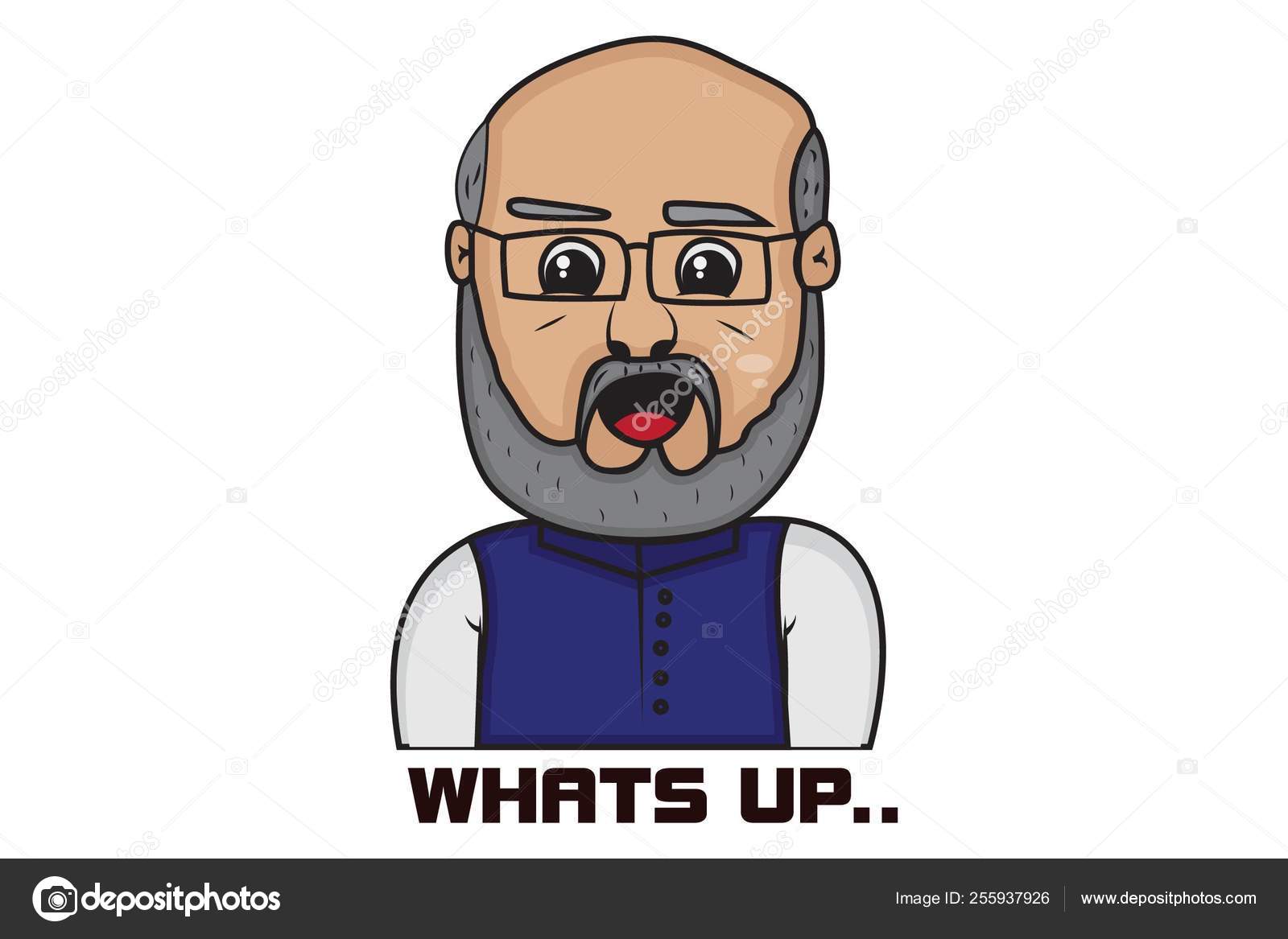 Desenho Animado Vetorial Ilustração Amit Shah Isolado Sobre Fundo ...