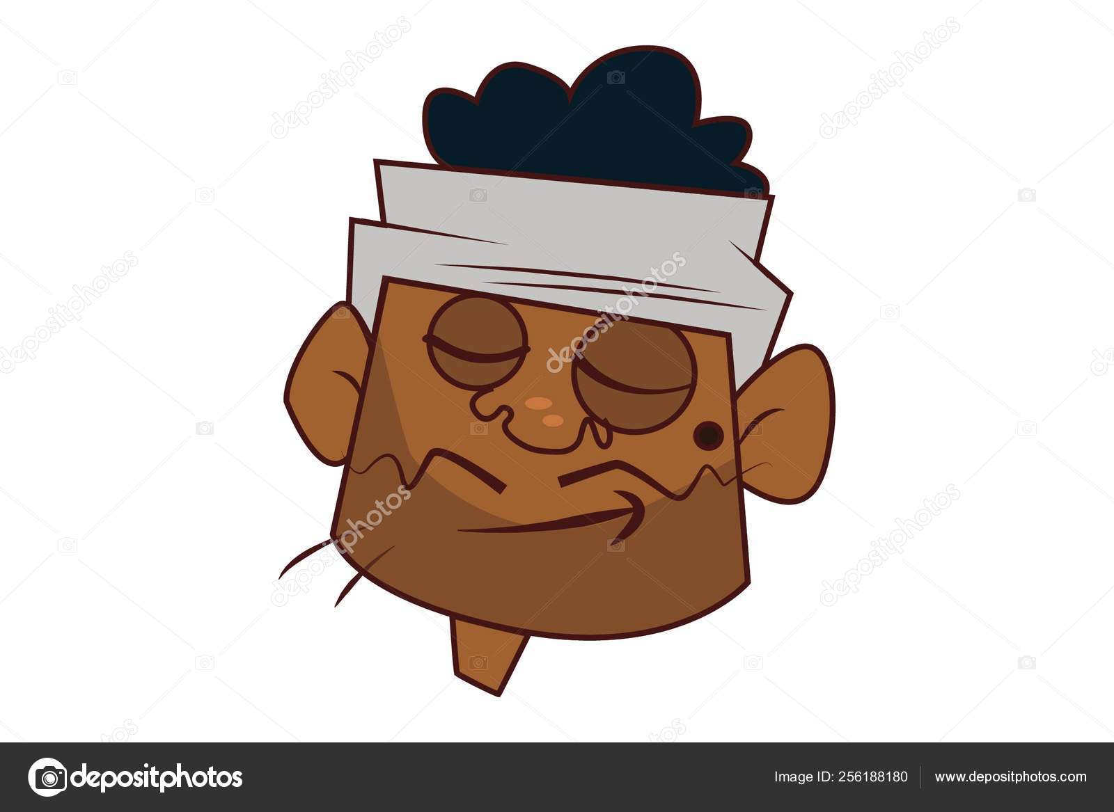 Vector Cartoon Illustration Indian Labourer Man Sleeping Isolated White ...
