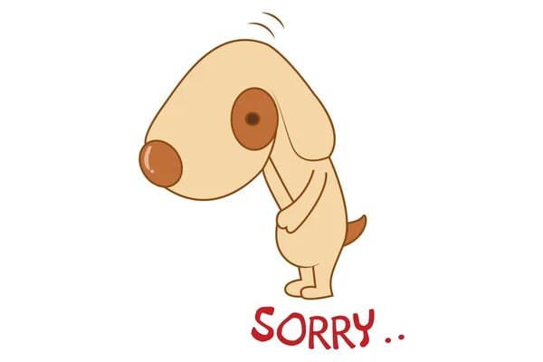 Vector Cartoon Illustration Cute Dog Saying Whats Isolated White ...