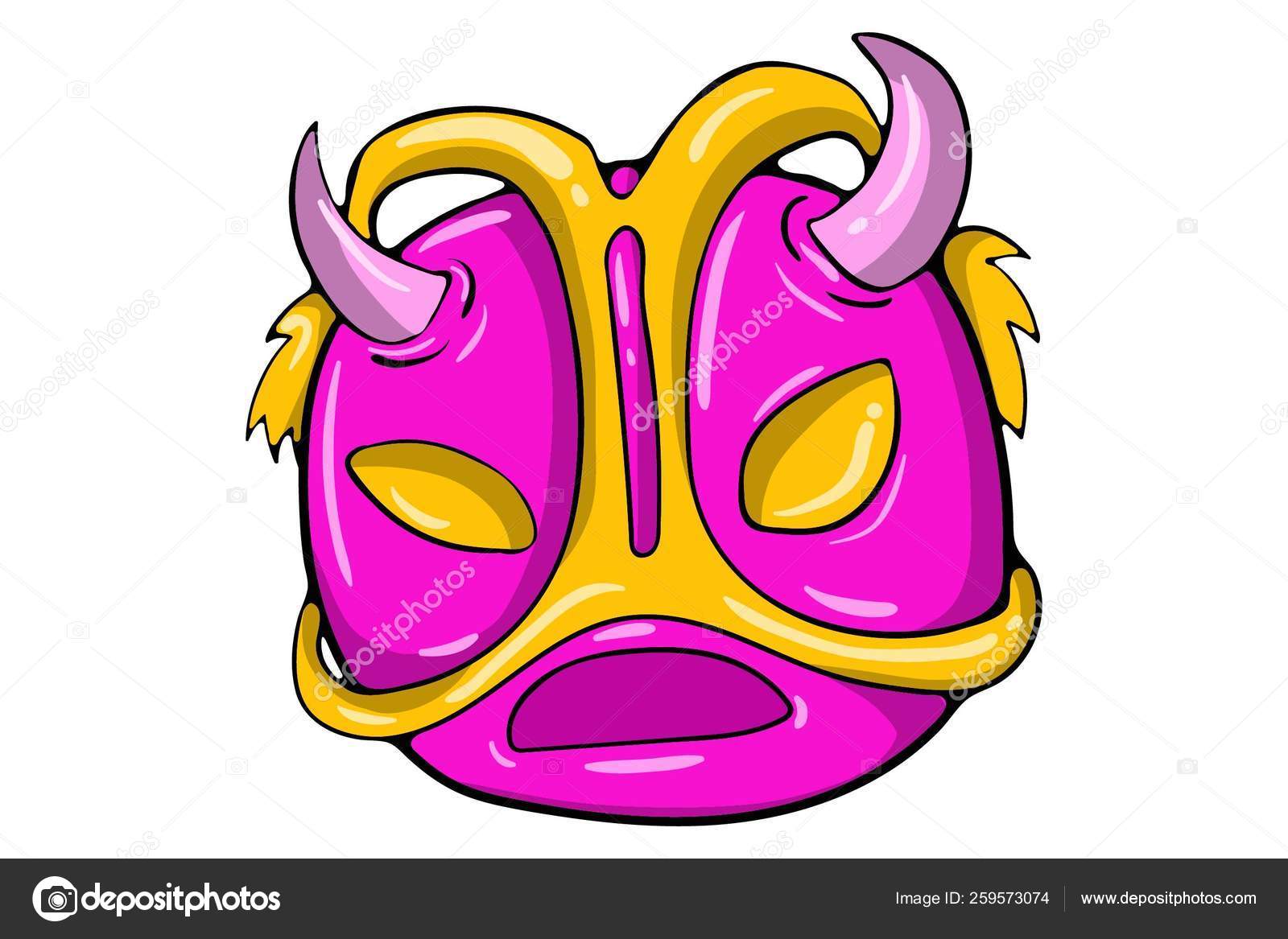 Vector Cartoon Illustration Dangerous Emoji Isolated White Background ...