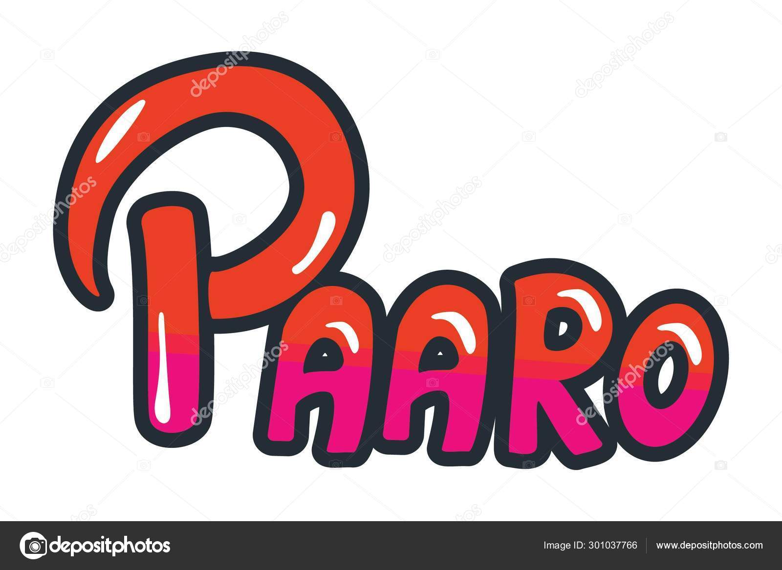 Vector Cartoon Illustration Paaro Hindi Text Translation Paro Text ...