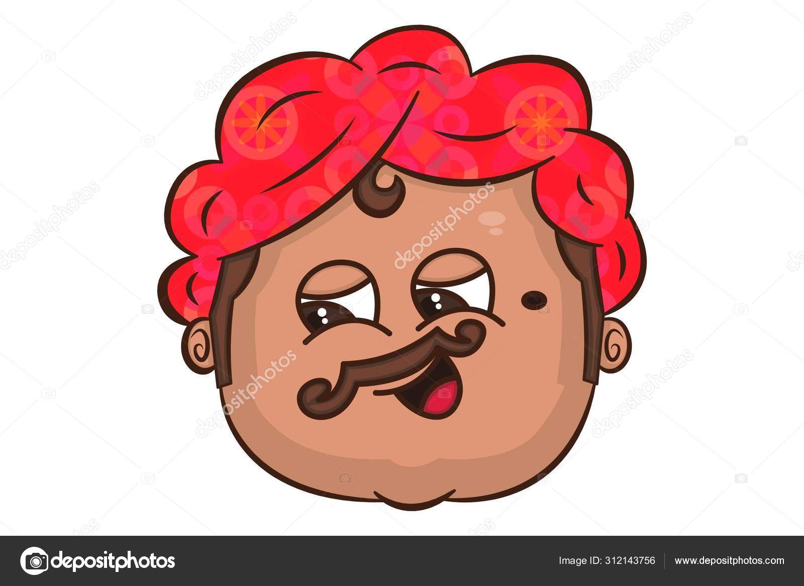 Download - Vector cartoon illustration of Indian uncle face. Isolated ...