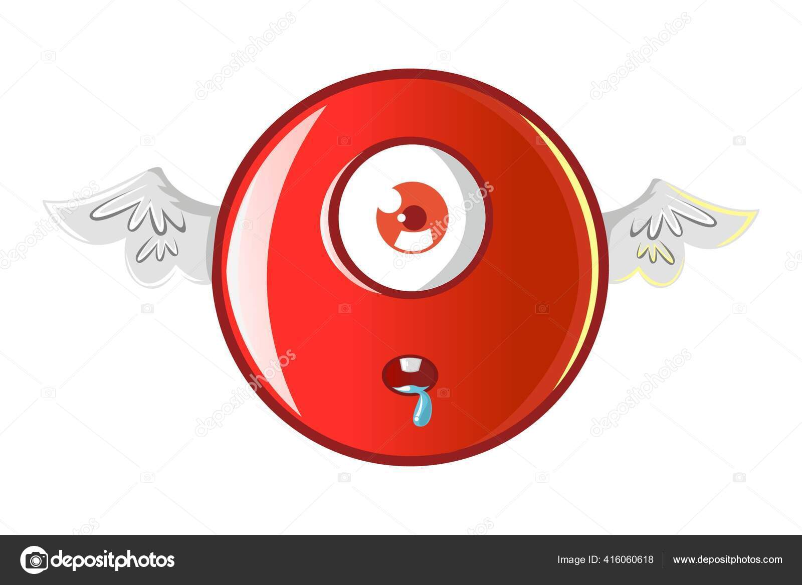 Vector Cartoon Illustration Jio Emoji Shock Isolated White Background ...