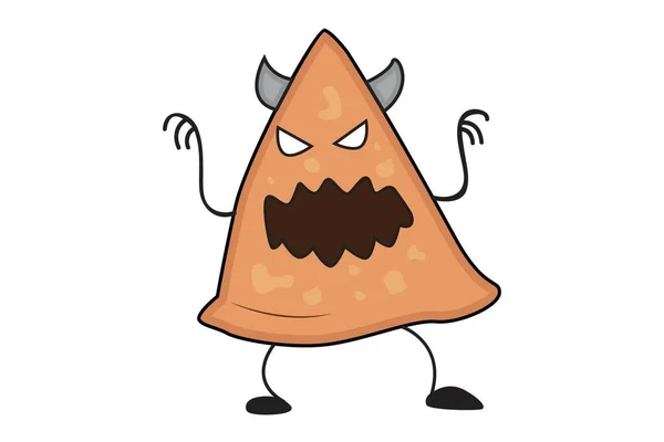 Vector Cartoon Illustration Monster Angry Isolated White Background ...