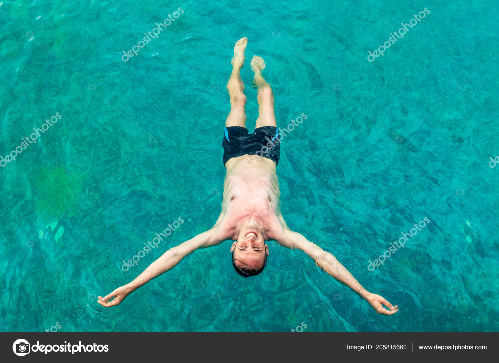 Floating Person Underwater