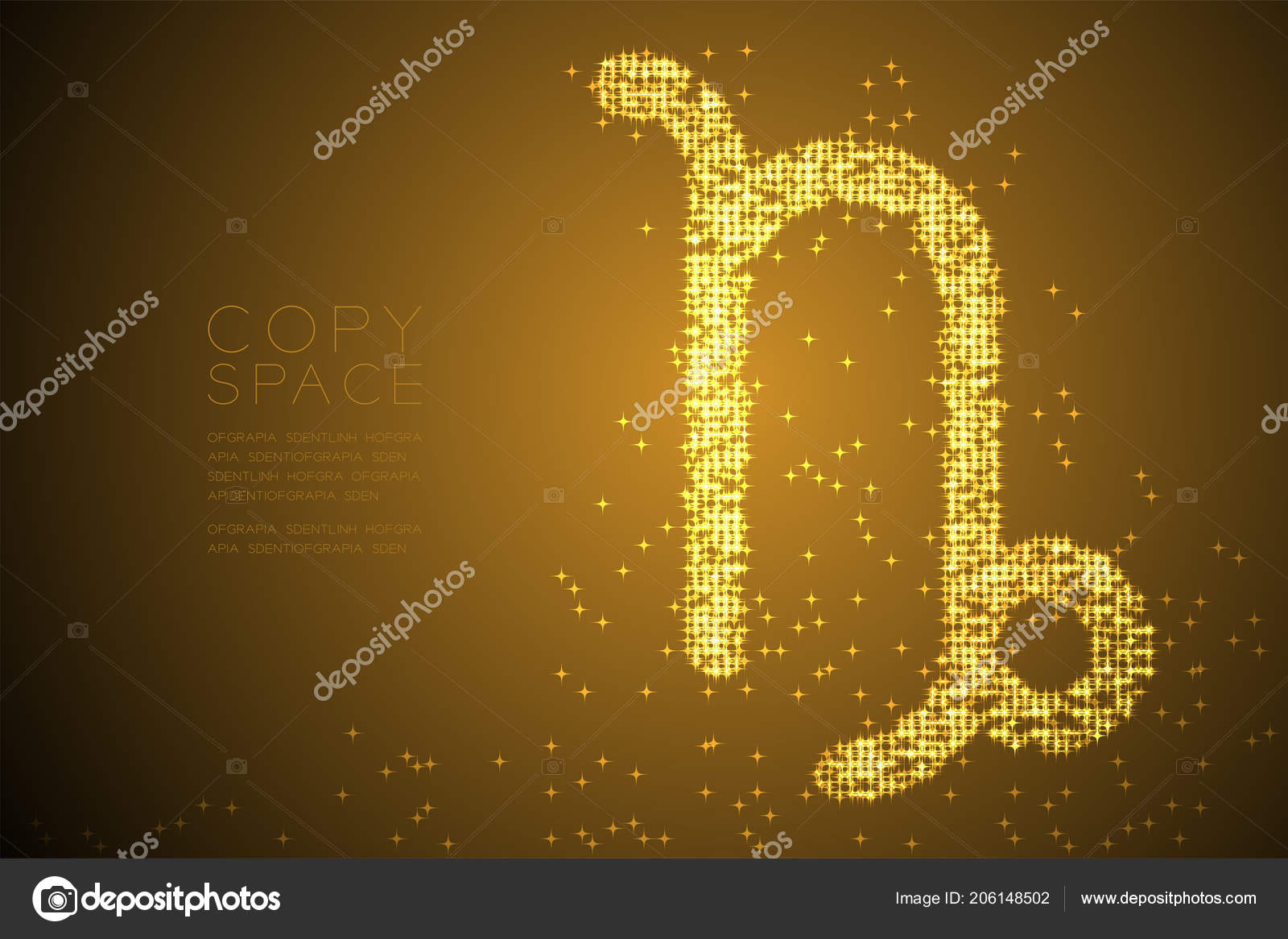 Abstract Shiny Star Pattern Capricorn Zodiac Sign Shape Star ...