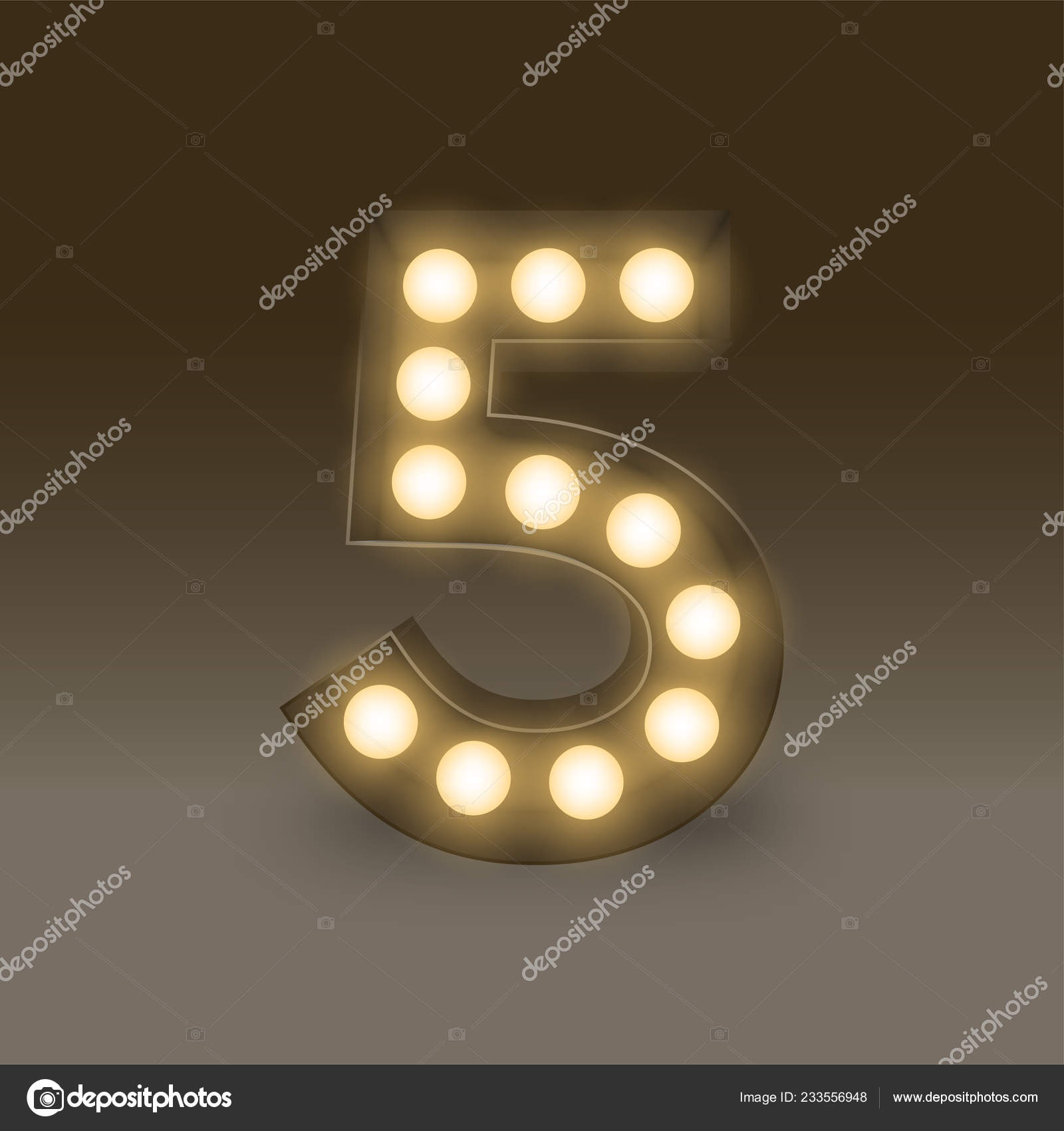 Letter Number Five Alphabet Incandescent Light Bulb Box Set ...