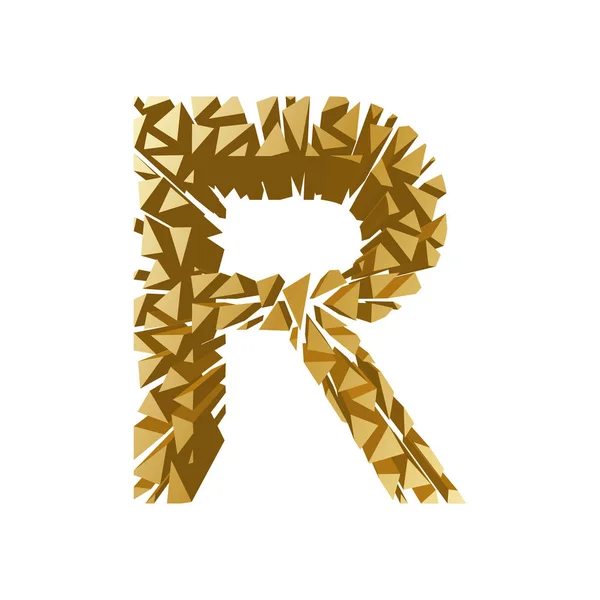 Letra r oro imágenes de stock de arte vectorial | Depositphotos