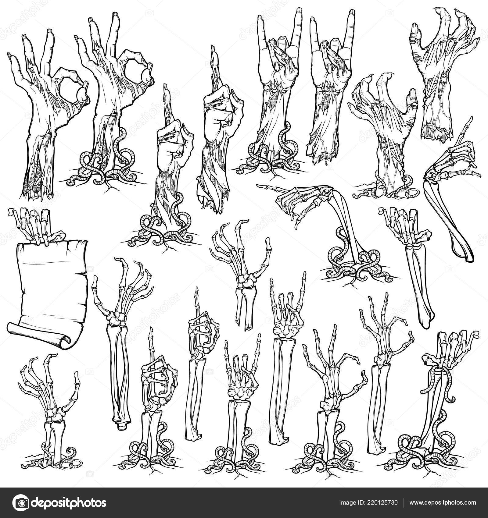 Zombie Hand Coming Out Of Ground Drawing