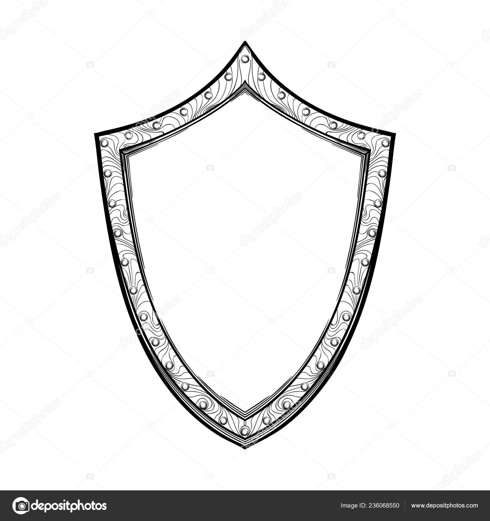 Early medieval English shield. Front view. Stock Vector by ©Aen_Seidhe ...