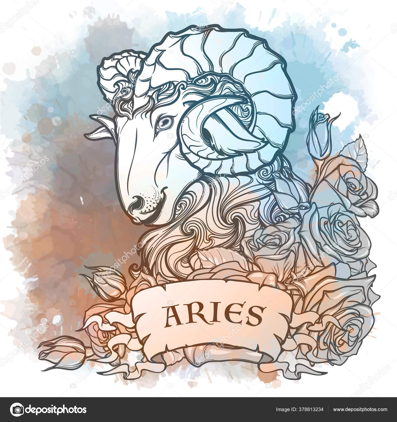 Aries Sign Drawings