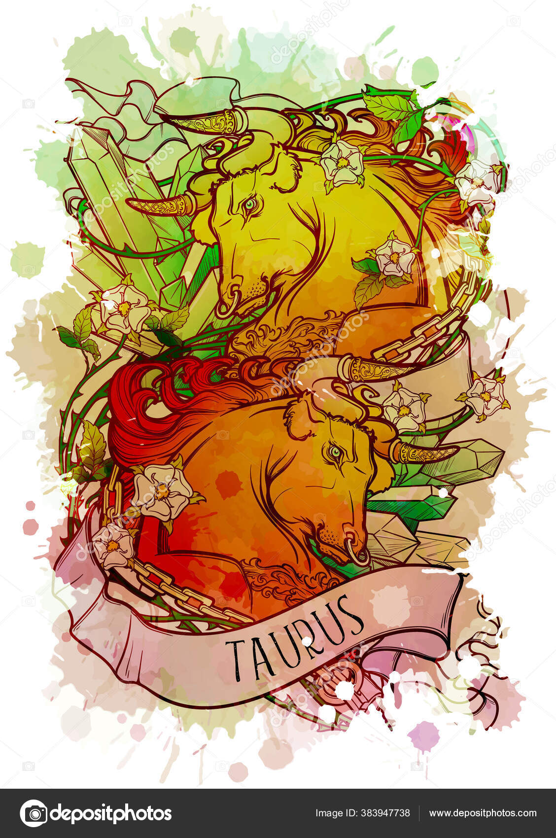 Taurus Zodiac Sign Art
