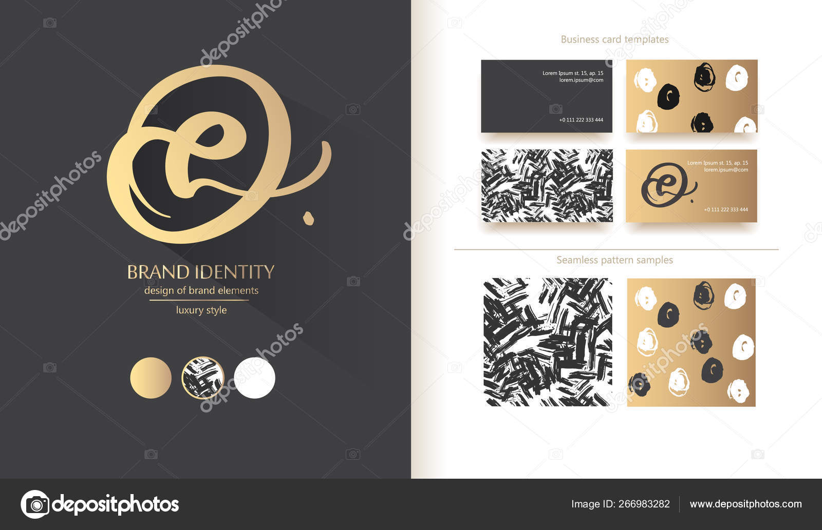 Creative Hand Drawn Monogram Calligraphy Logo Letters Combination Stock ...