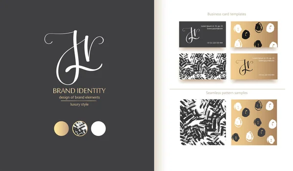 Creative Hand Drawn Monogram Calligraphy Logo Letters Combination Stock ...