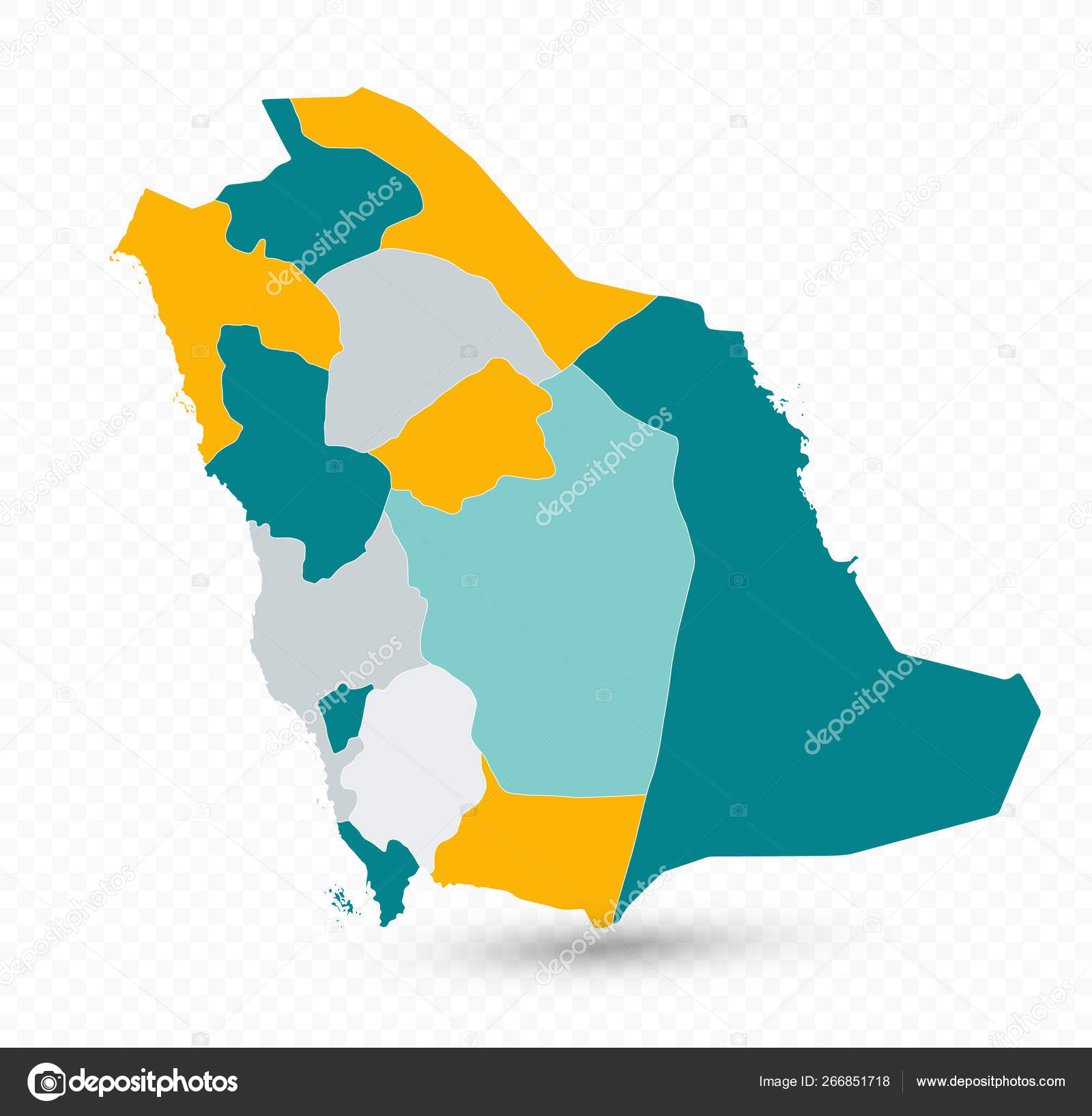 Saudi Arabia Map on transparent background Stock Vector by ©Cartarium ...