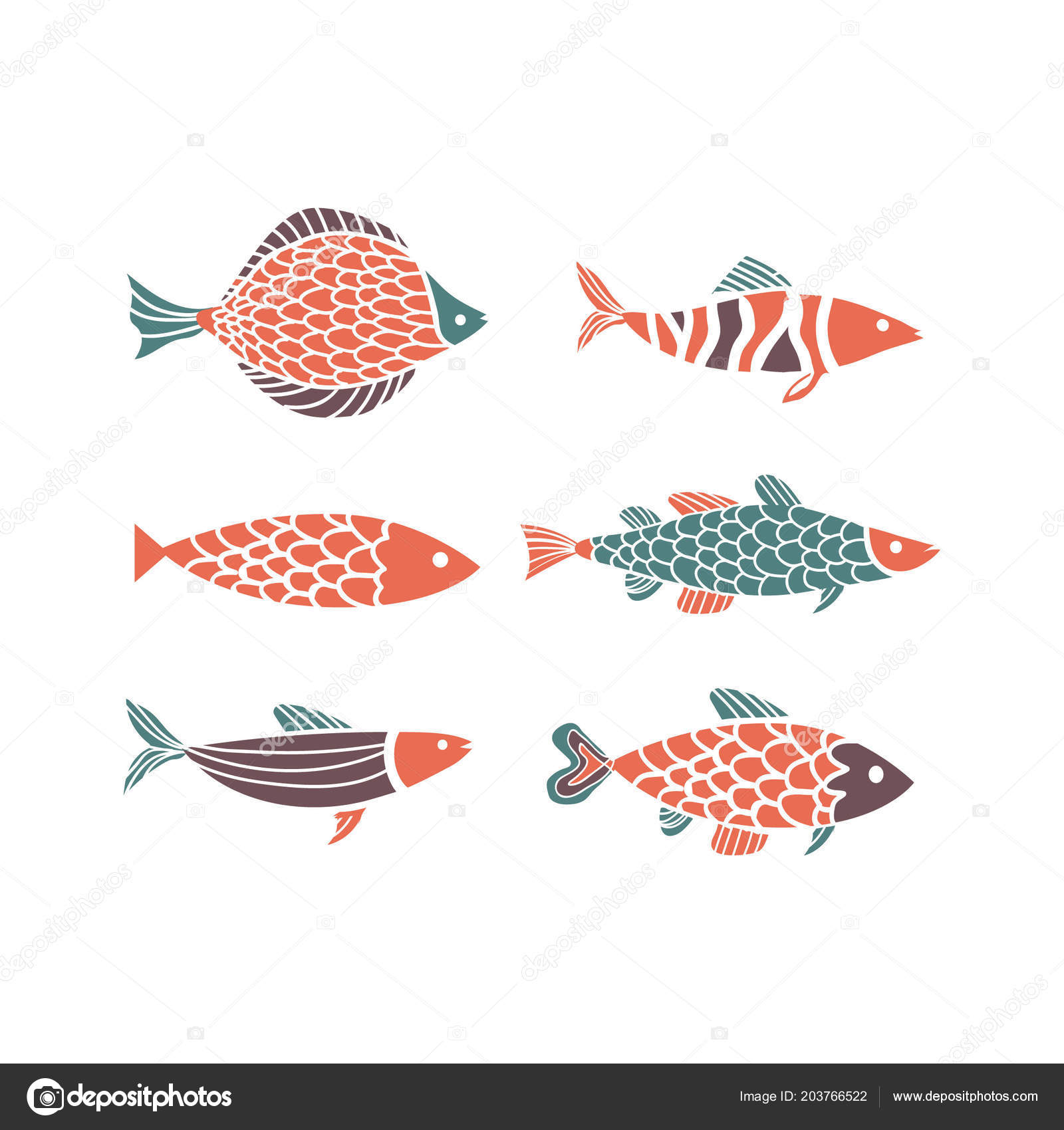 Abstract Fish Designs