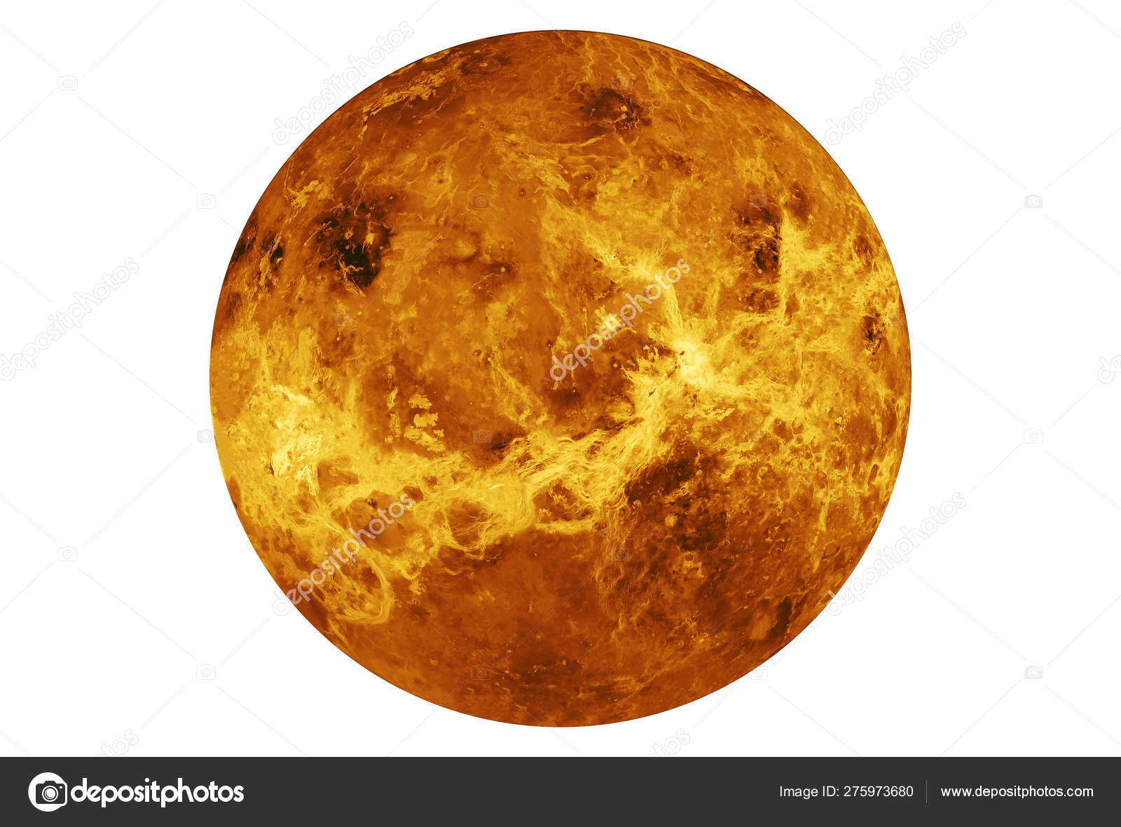 Planet Venus White Background