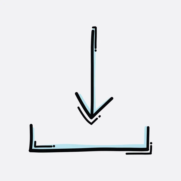 Upload Color Vector Icon Drawing Sketch Illustration Hand Drawn Line ...