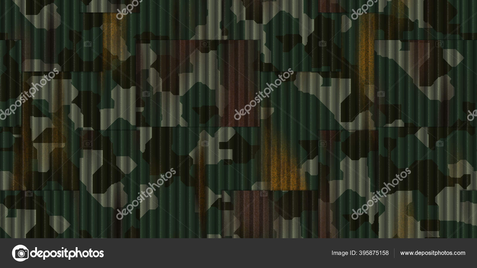 Military Wavy Iron Wall Pattern Fluted Metal Fencing Backdrop ...