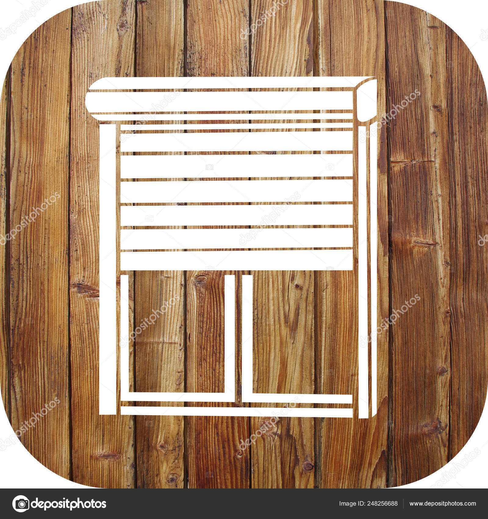Roller Shutter Icon Window Wooden Base — Stock Photo © ccile.ducrot ...