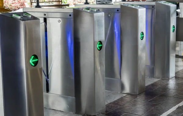 Automatic entrance ticket gate - Stock Image - Everypixel