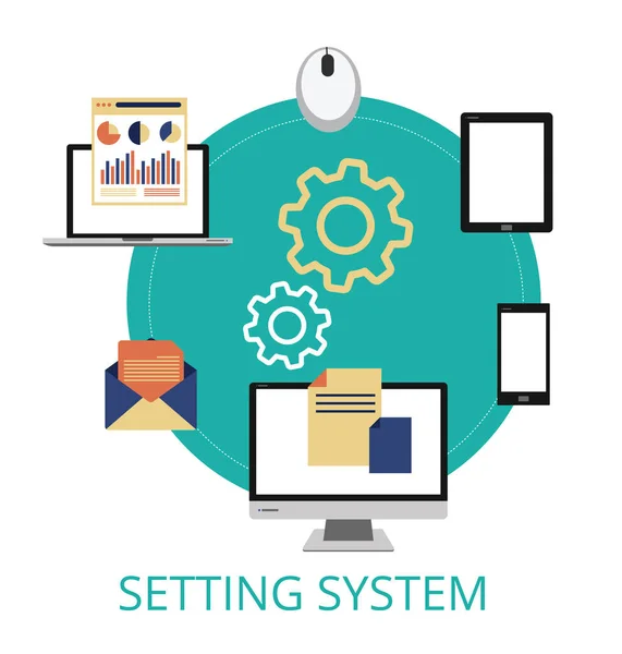 Operating system software concept — Stock Vector © gooddesign10 #264352316