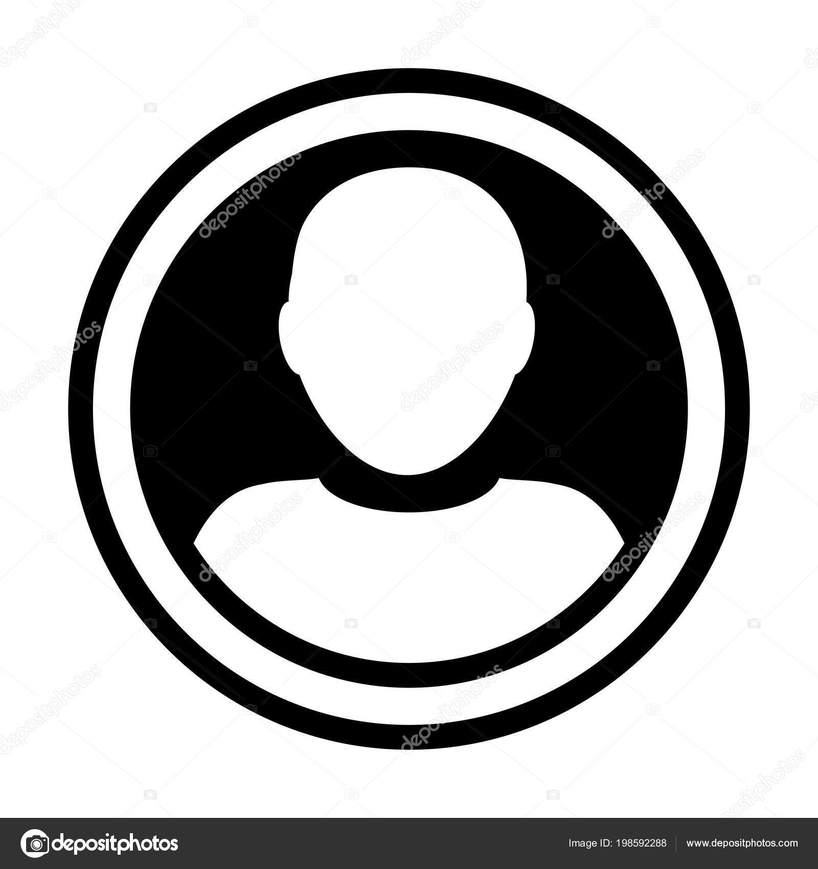 Avatar Icon Vector Male Person Symbol Circle User Profile Avatar Stock ...