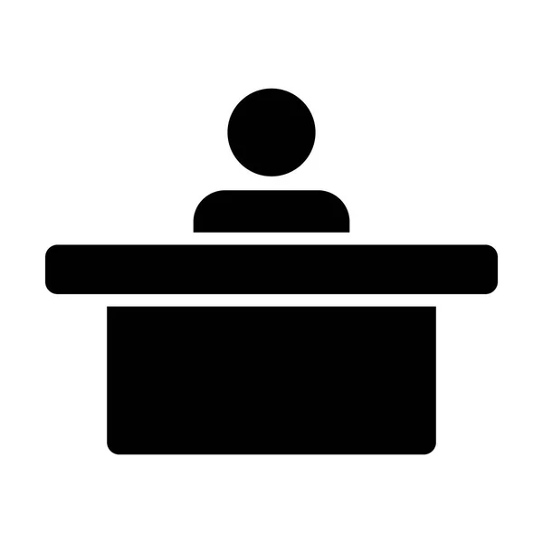 Manager Icon Vector Male Person Avatar Symbol Table Office Work Stock ...