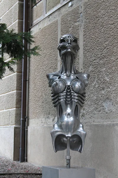Giger alien sculpture | Metal statue of Alien in HR Giger Museum in ...