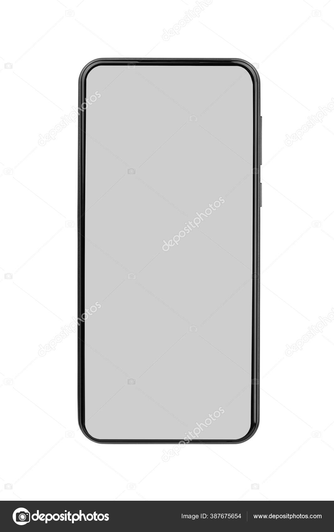 Modern Smartphone Screen Mockup Grey Display Blank Template Isolated ...