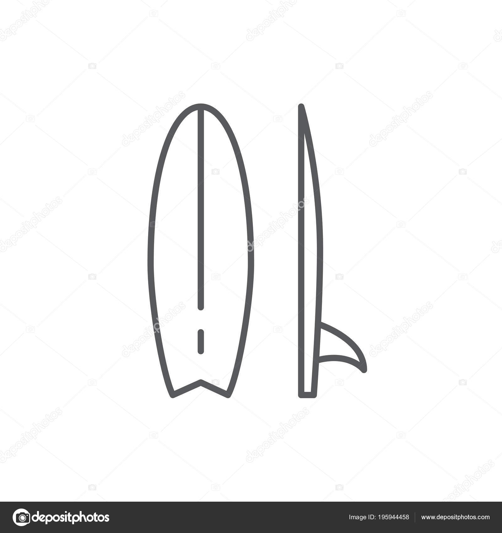 Surfboard Longboard Outline