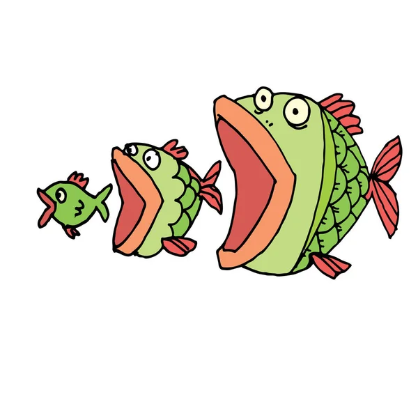 Fish eating fish Vector Art Stock Images | Depositphotos