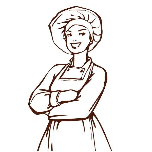 Female Chef Drawing