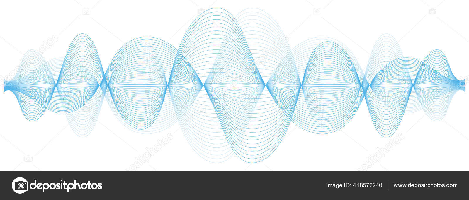 Abstract Vector Blue Wave Lines White Background Stock Vector Image by ...