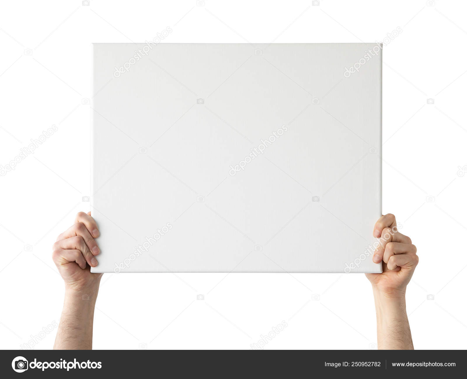 Holding Canvas Mockup Photo Mockup Man Hold Canvas Canvas Design Stock ...