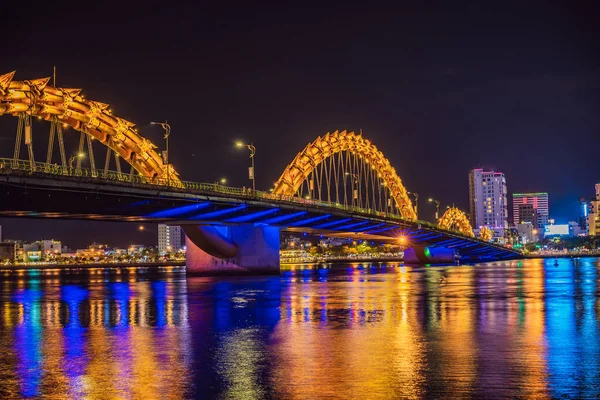 Dragon River Bridge Rong Bridge in Da Nang, Vietnam — Stock Editorial ...