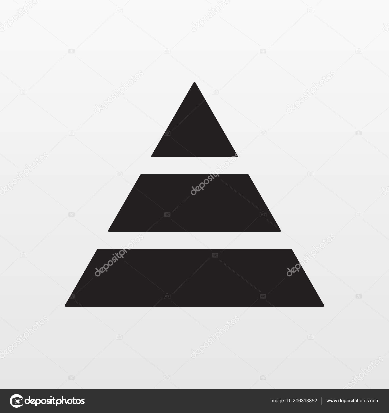 Pyramid icon vector. Simple finance pyramide symbol. Trendy flat ui ...