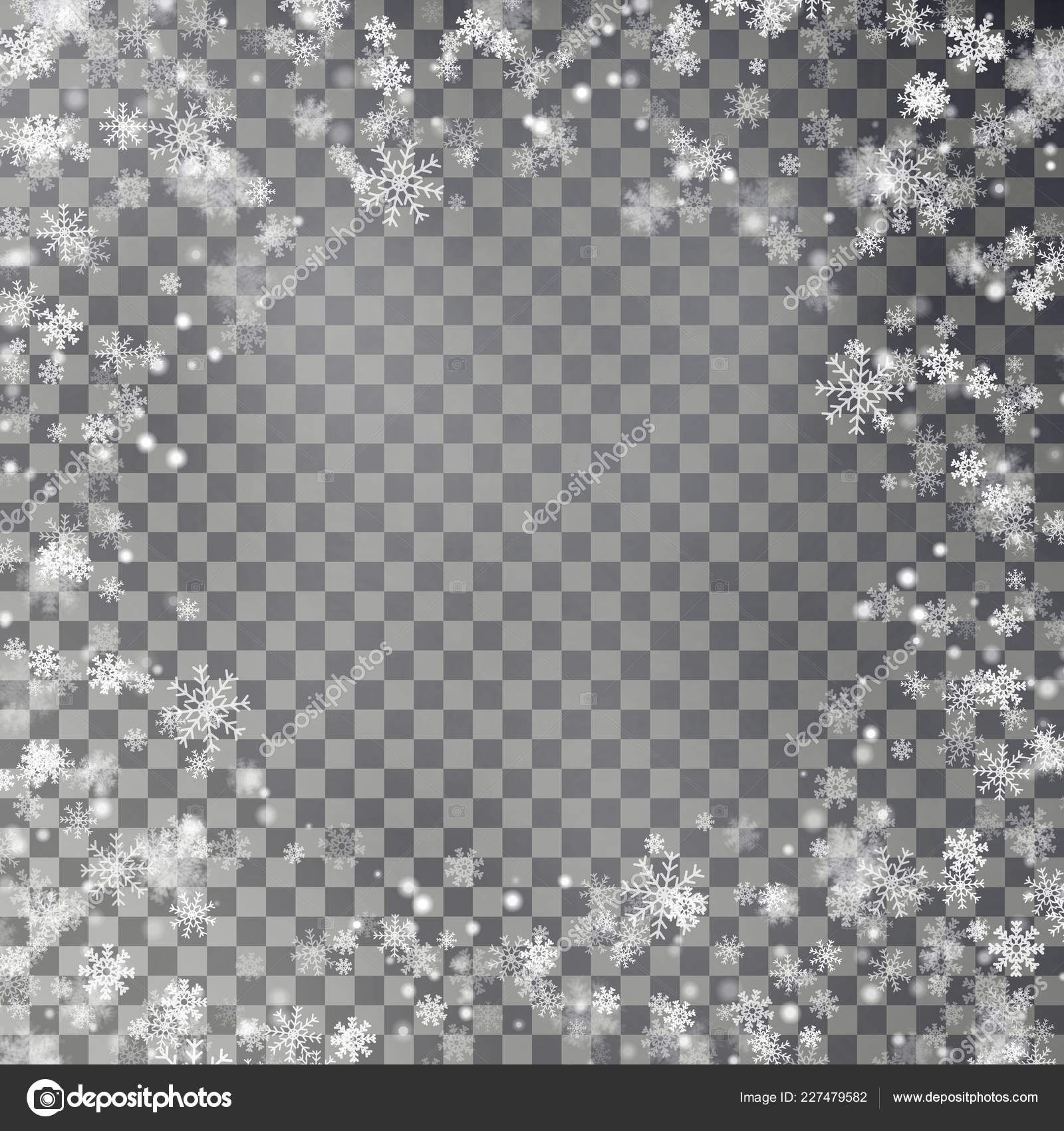 Black Snowflake Border