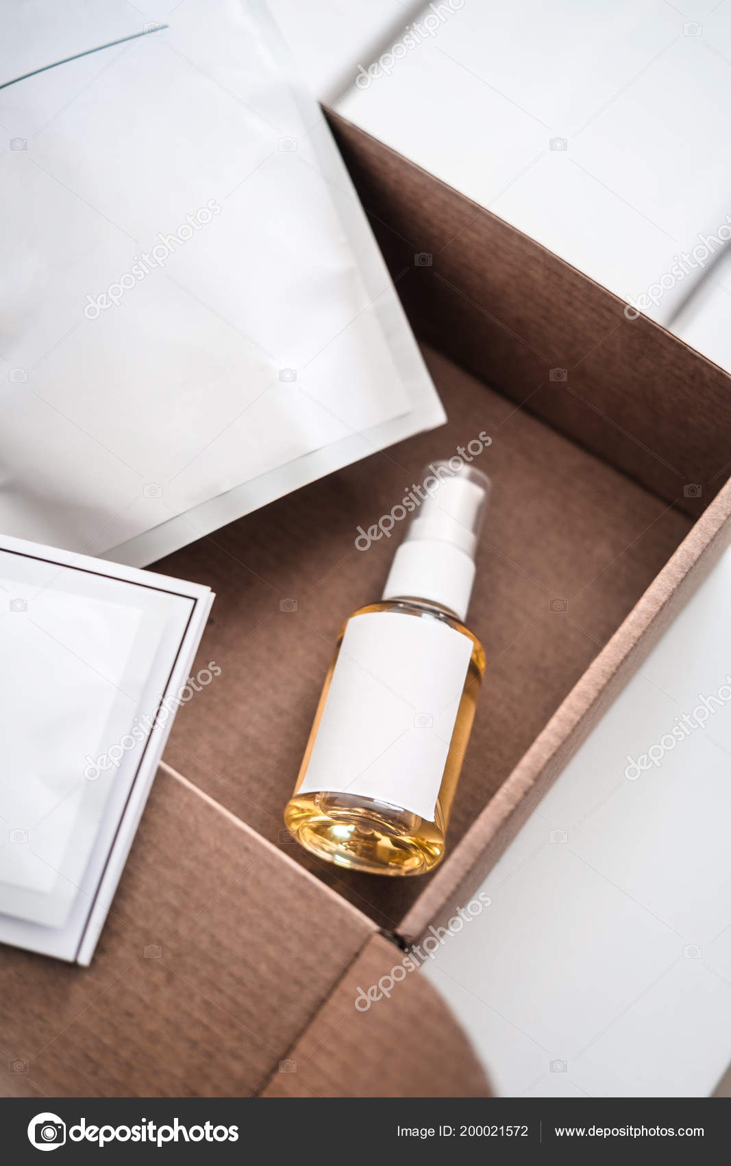 Body Skincare Products Craft Paper Beauty Box Mask Oil Scrub Stock ...