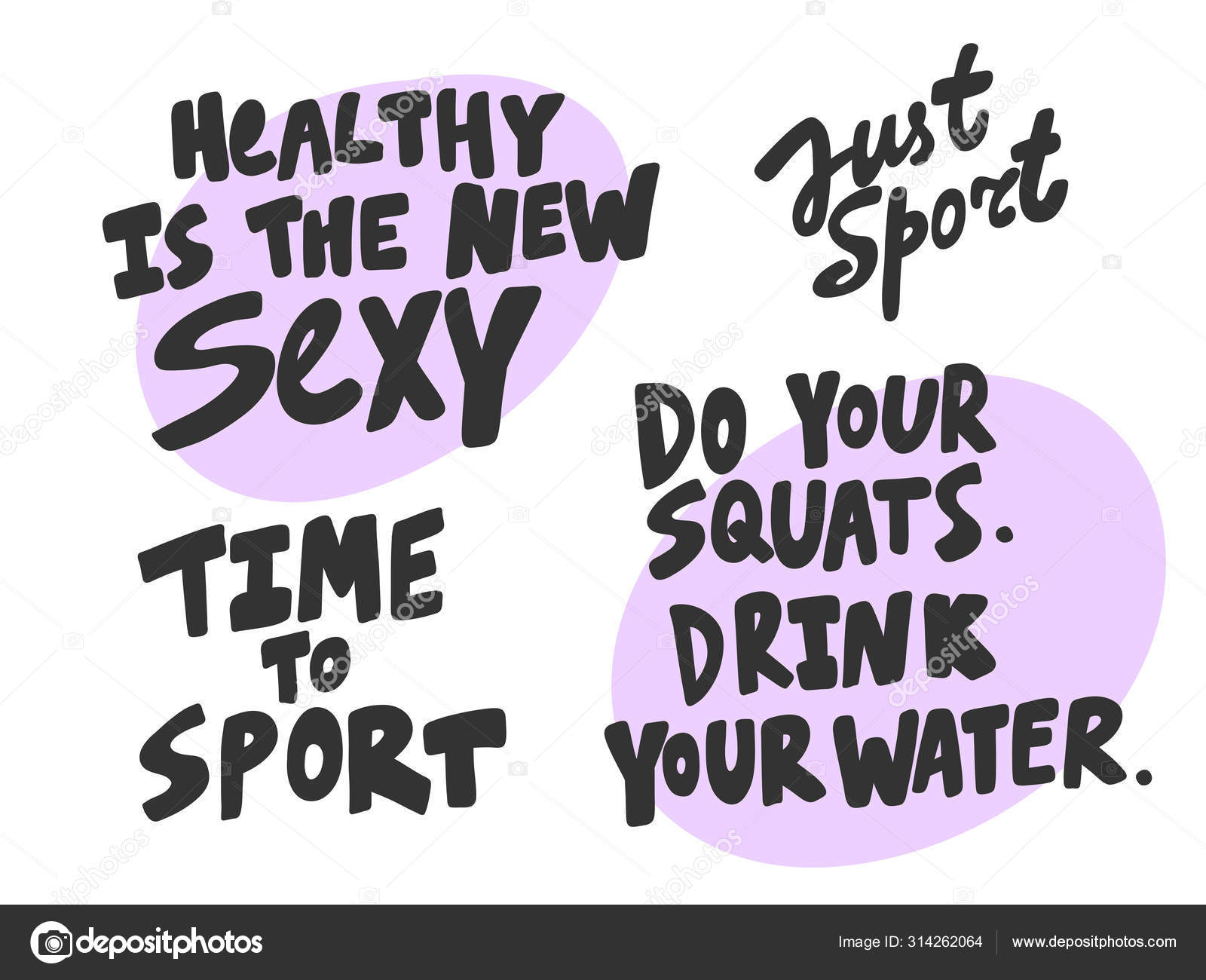 Sticker collection for social media content. Vector hand drawn ...