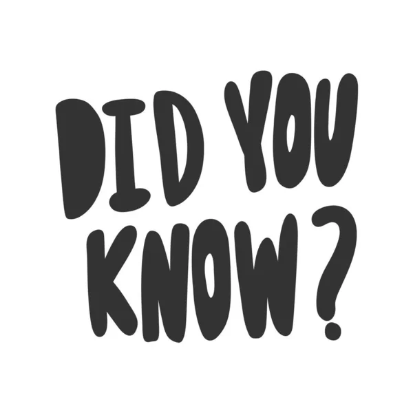 Fun facts. Sticker for social media content. Vector hand drawn ...