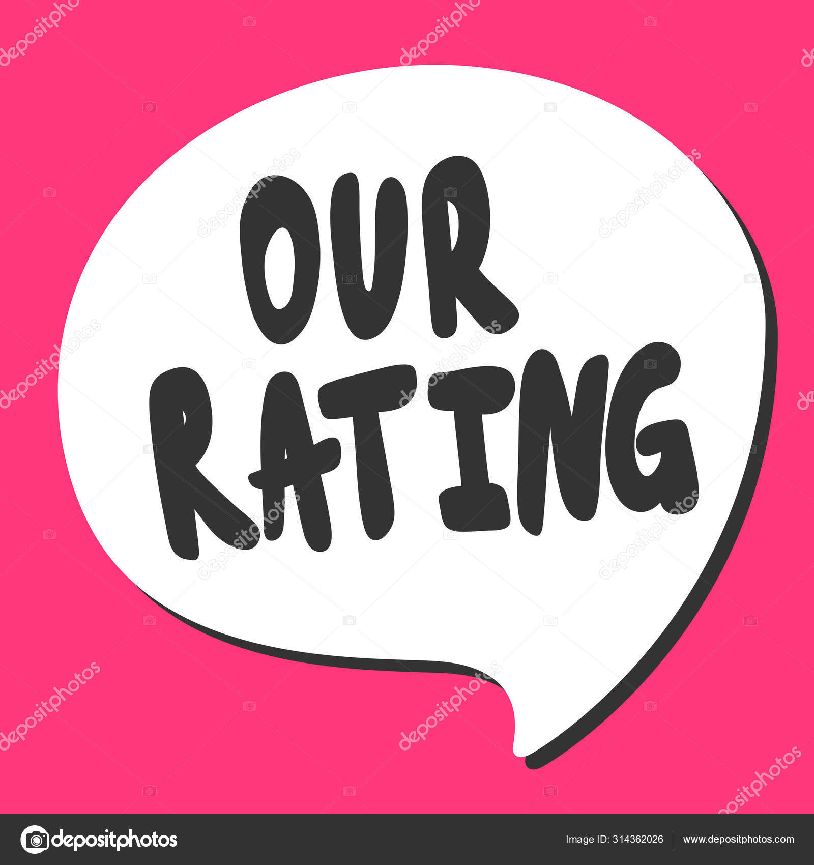 Our rating. Sticker for social media content. Vector hand drawn ...