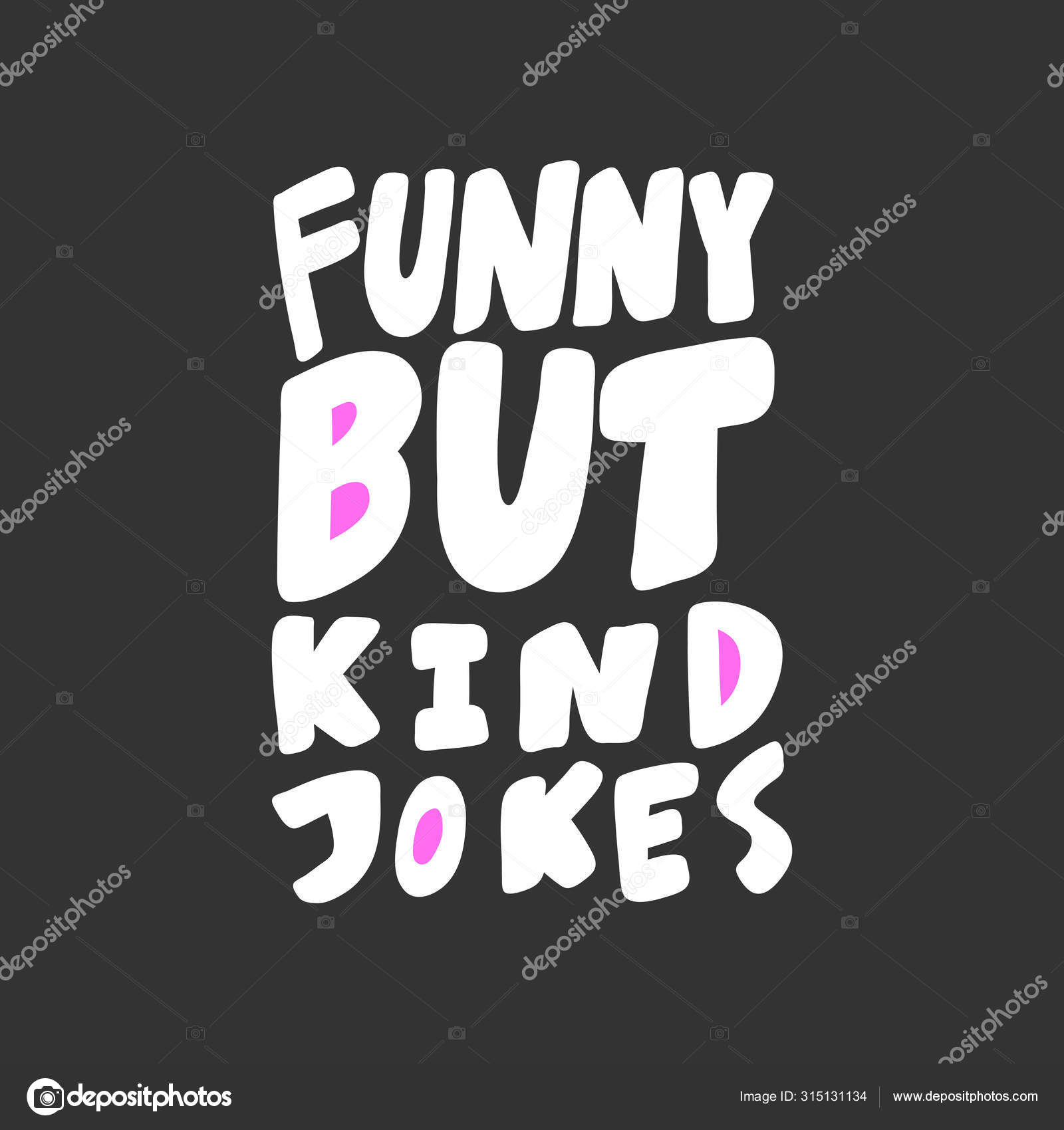 Funny but kind jokes. Sticker for social media content. Vector hand ...
