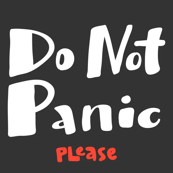 Do not panic lettering Vector Art Stock Images | Depositphotos