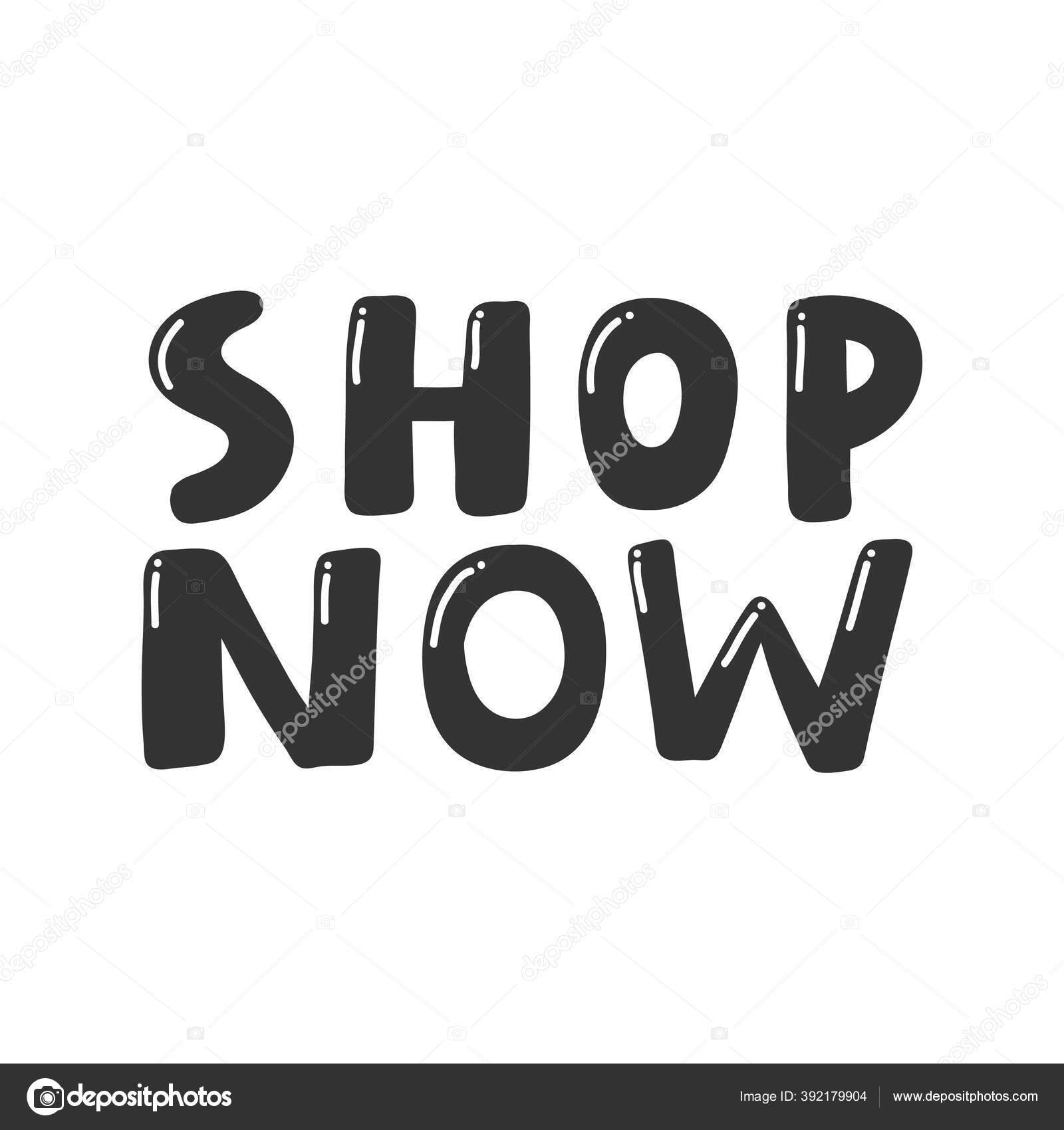 Shop now online. Retro card for decorative design. Vector illustration ...