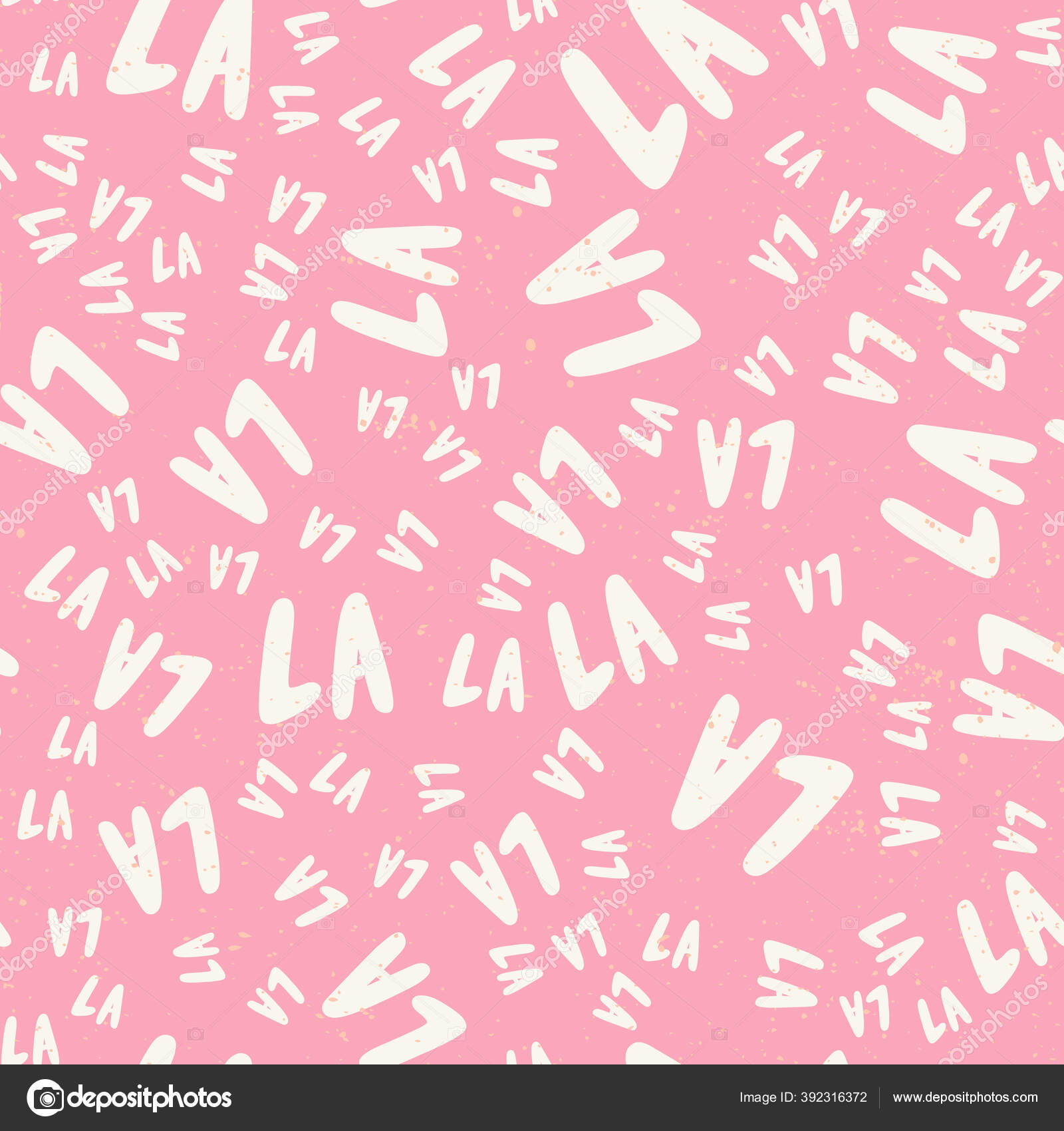 LA. Los Angeles. Retro pattern for print design. Cartoon vector ...